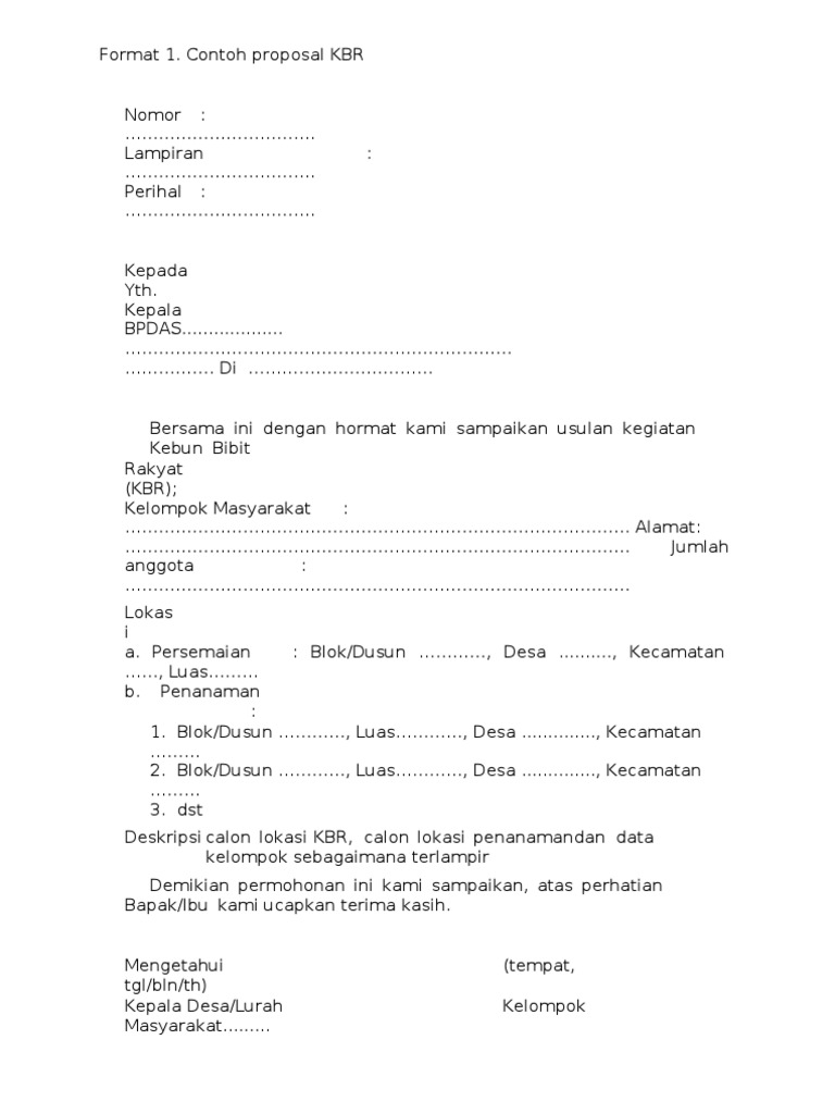 Contoh Proposal KBR | PDF