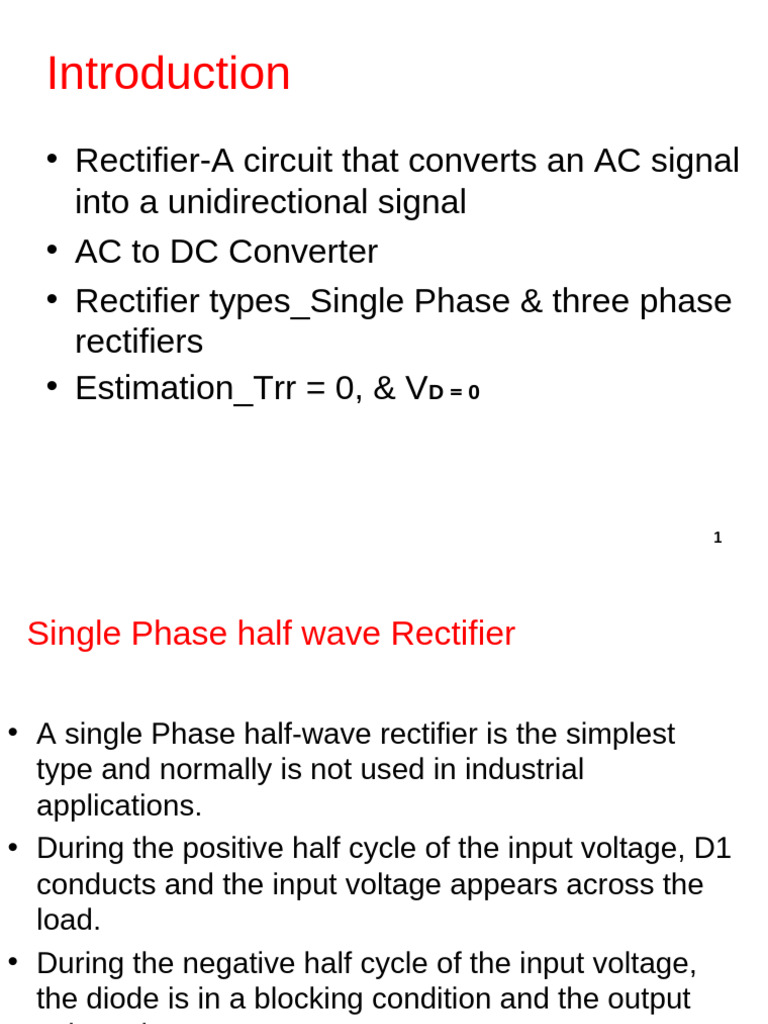 Chap-3 Single-Phase Half-Wave Rectifier. | PDF | Rectifier ...