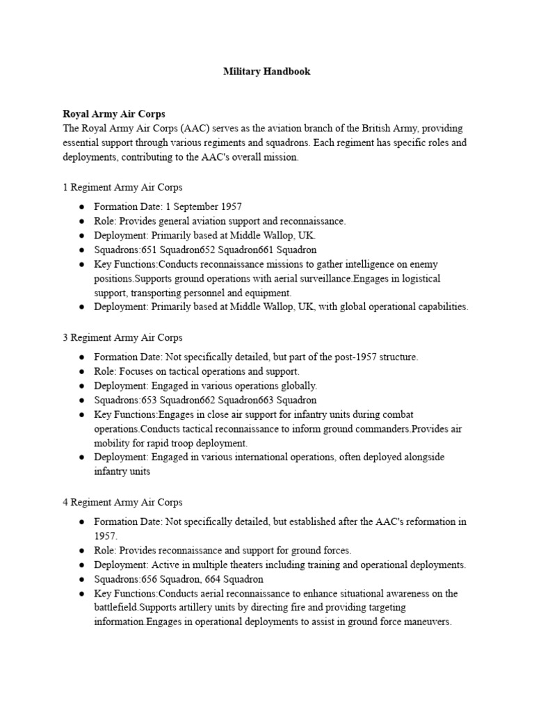 Military Handbook | PDF | Artillery | Regiment