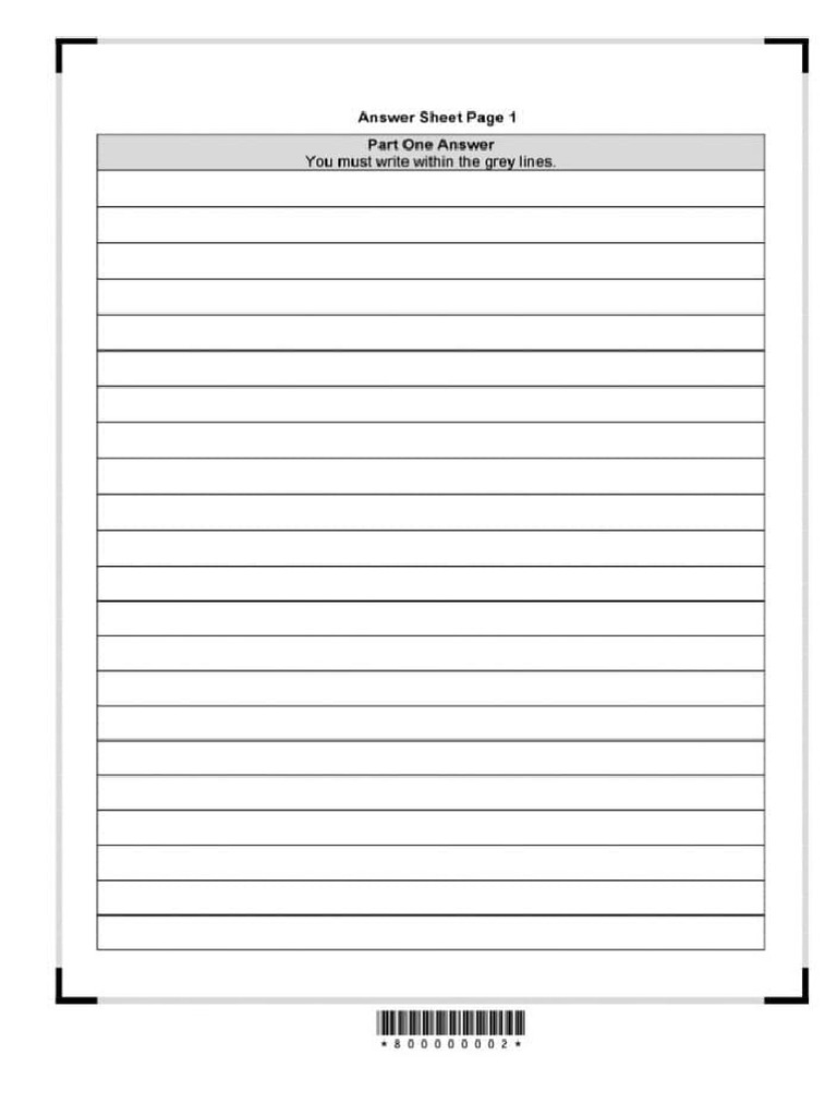 Answer Sheet Writing | PDF