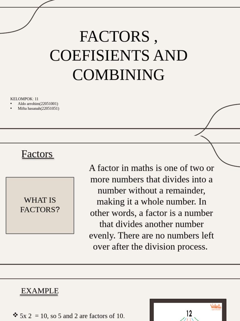 Understanding Factors and Coefficients | PDF