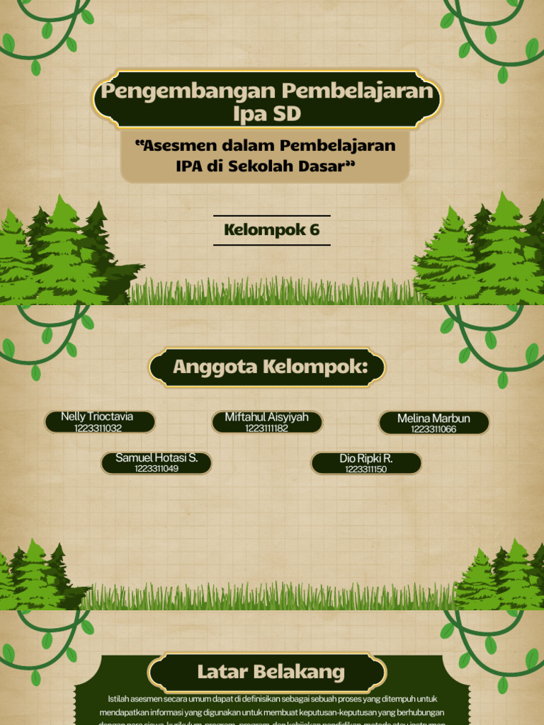 Asesmen Pembelajaran Ipa SD Kel 6 | PDF