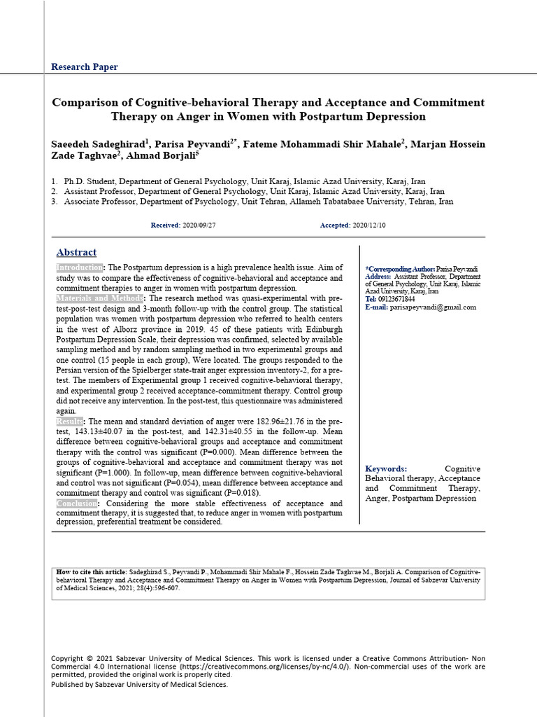 Result Ira | PDF | Cognitive Behavioral Therapy | Major Depressive Disorder