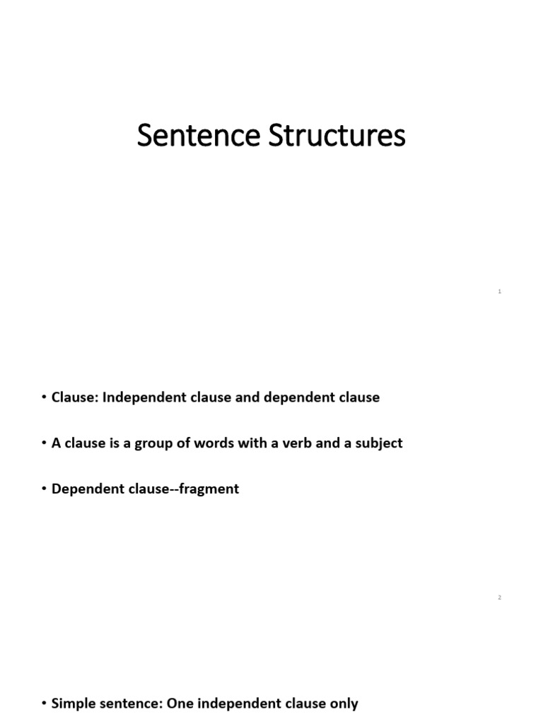 Understanding Sentence Structures | PDF