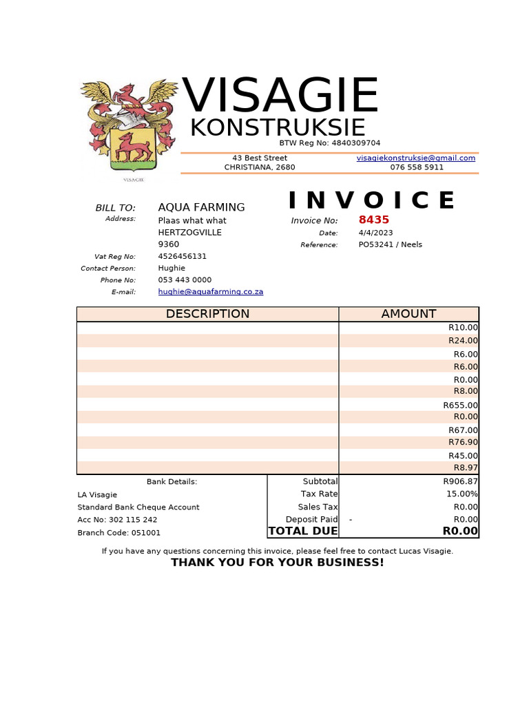 Master Invoice Template | PDF | Invoice | Money