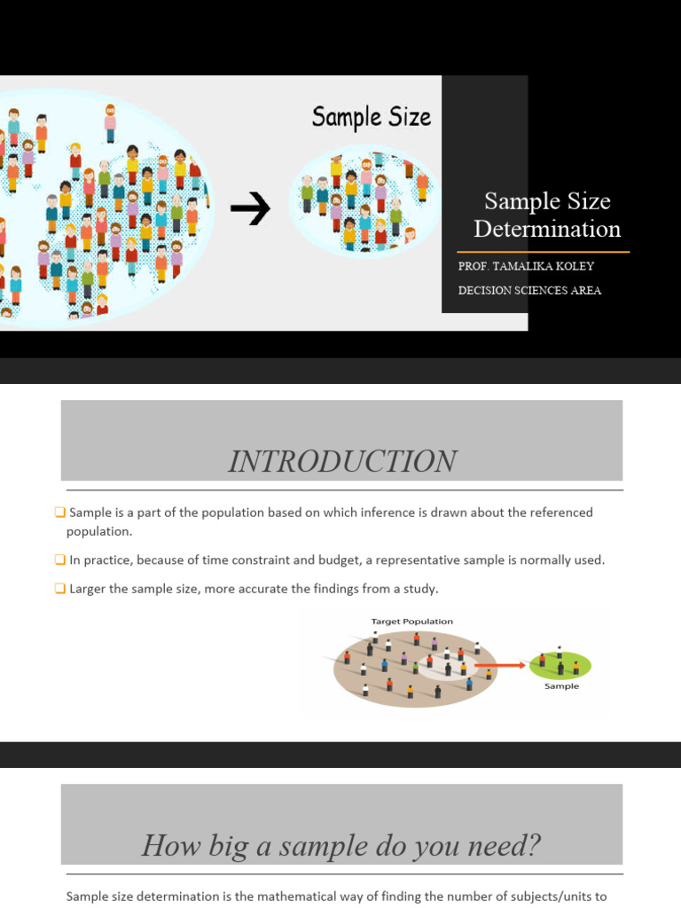 Sample Size Determination | PDF | Sample Size Determination | Sampling (Statistics)