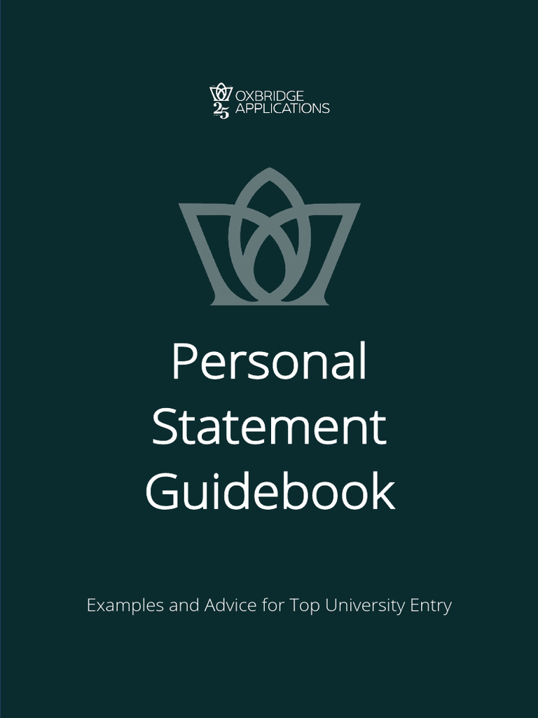 Personal Statement Guidebook Examples and Advice For Top University ...