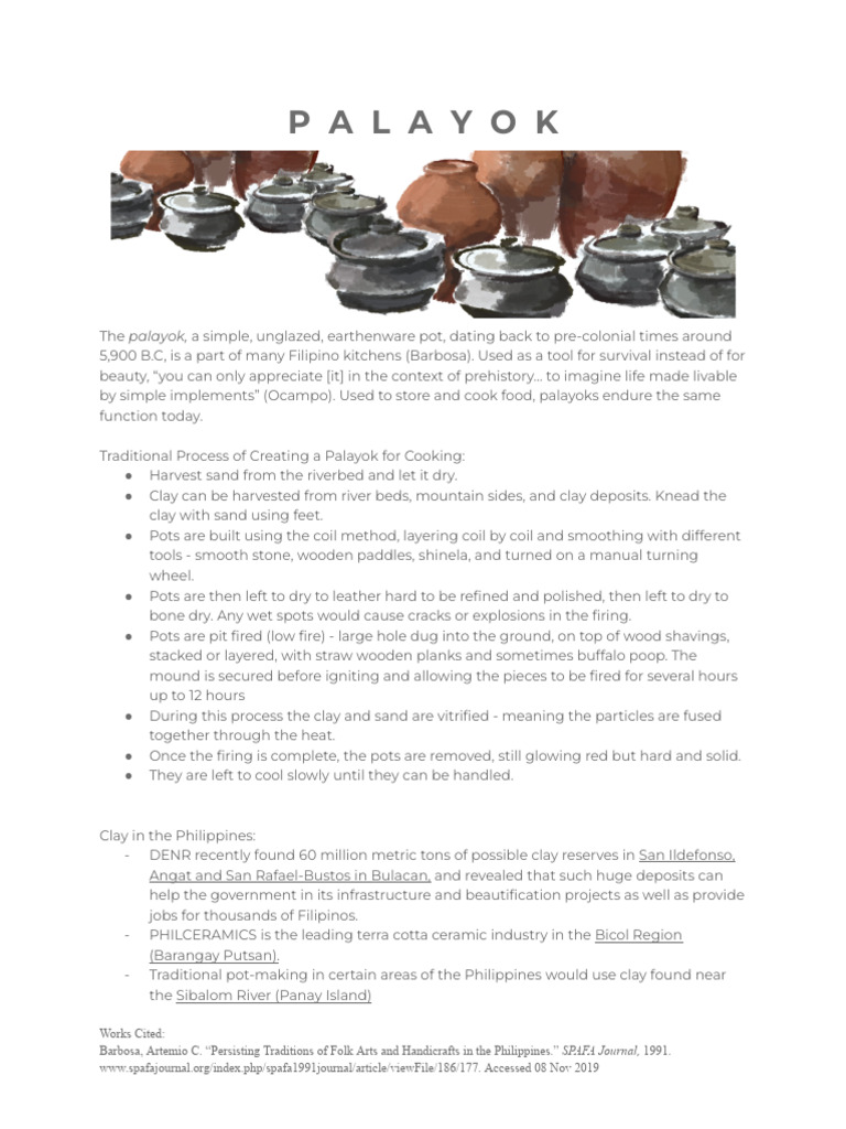 Understanding the Palayok Pottery | PDF