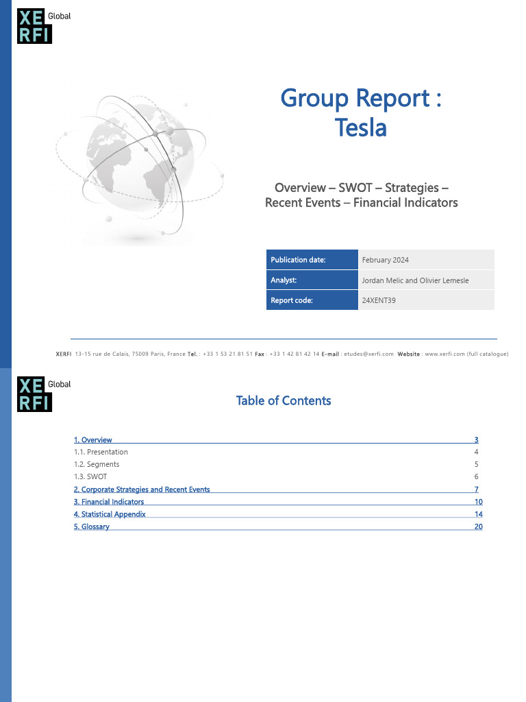 Tesla Group Report | PDF | Electric Vehicle | Financial Accounting