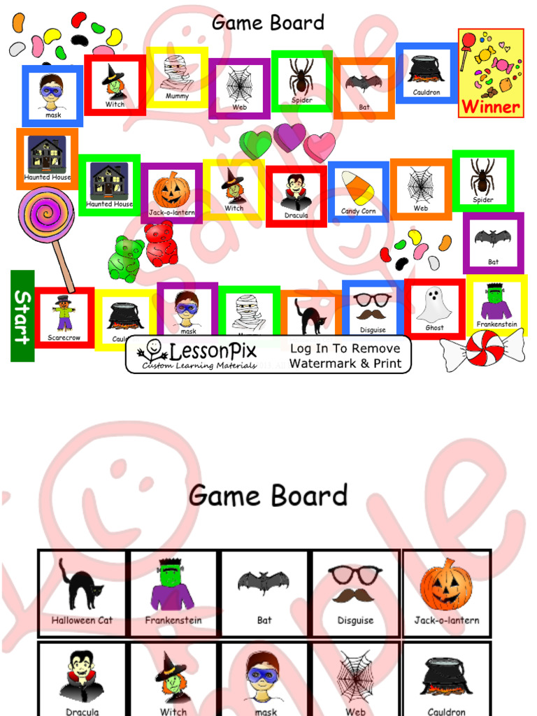 Halloween+Game+Board-material 289933 | PDF