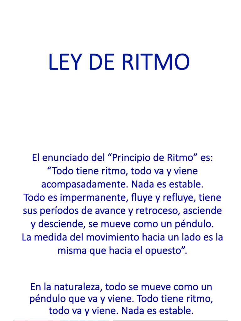Ley de Ritmo | PDF