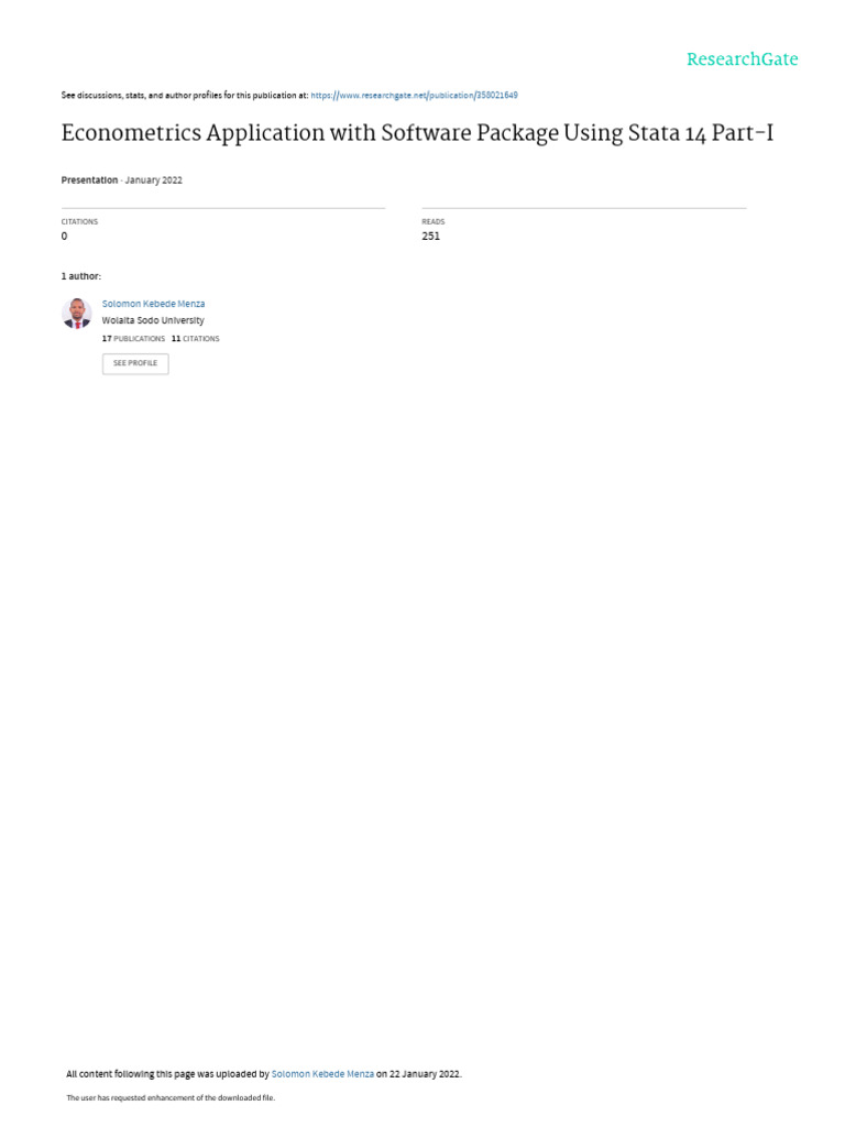 Solomon Statappt | PDF | Regression Analysis | Errors And Residuals