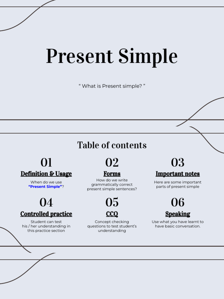 Present Simple (Forms & Usage) | PDF | Subject (Grammar) | English Language