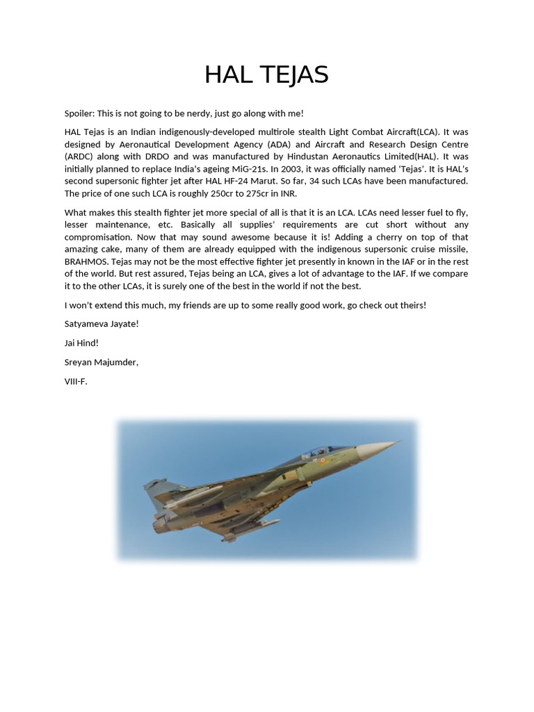 Hal Tejas | PDF