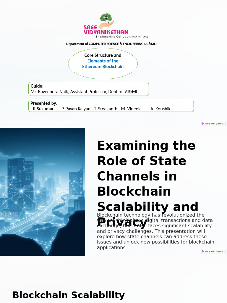 Examining The Role of State Channels in Blockchain Scalability and Privacy | PDF | Computer ...