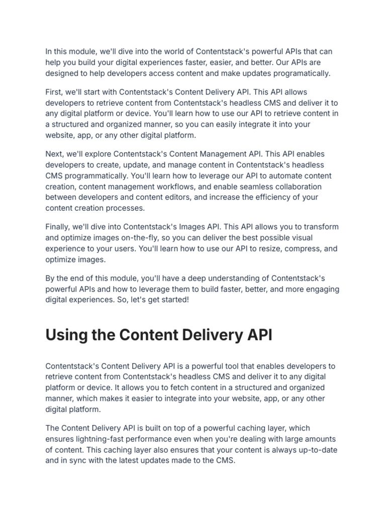 Lesson 6 Content Delivery | PDF | Mobile App | Cache (Computing)