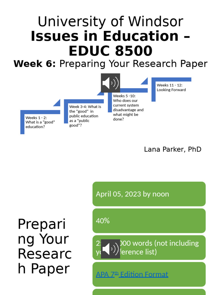 Research Paper Guidelines for EDUC 8500 | PDF | Academic Publishing ...