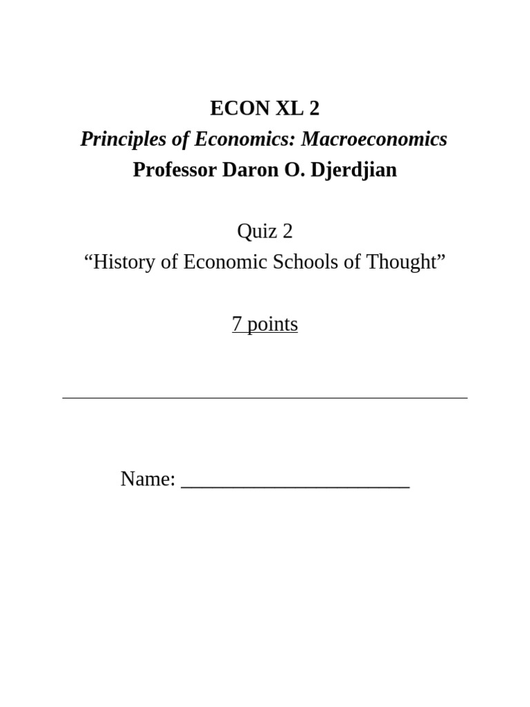 Quiz 2 (Ucla) 3 | PDF | Economics | Value (Economics)