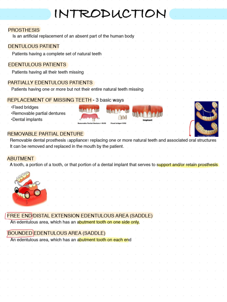 Introduction | PDF | Dentures | Mouth