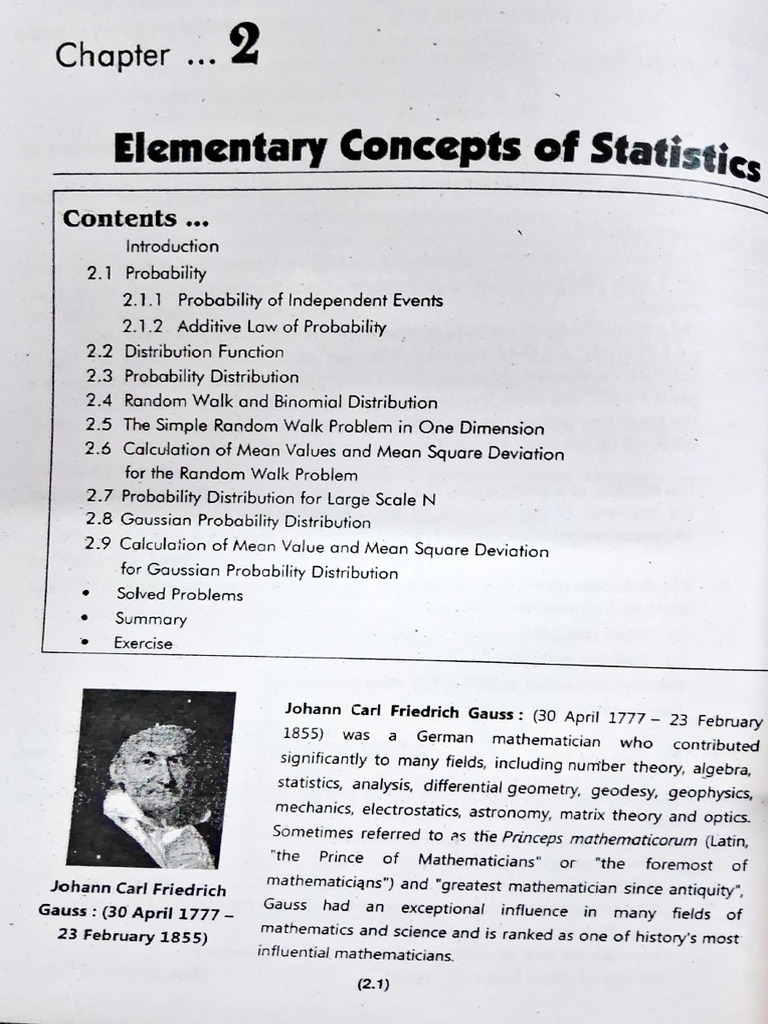 Elementary Statistics and Probability Concepts | PDF | Applied Mathematics | Theoretical Physics