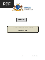 Grade 10 Physical Sciences Test Paper | PDF | Waves | Electromagnetic ...