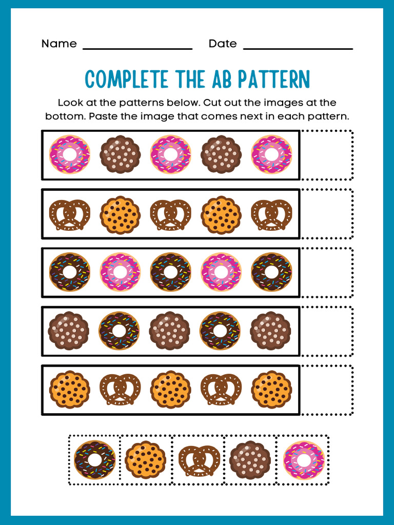 Complete The AB Pattern Kids | PDF