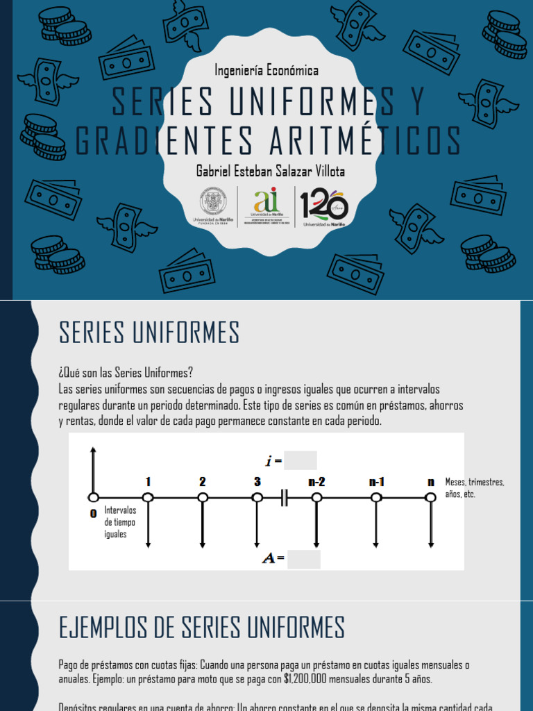 Series Uniformes y Gradientes Aritméticos - Taller 1 | PDF | Interés ...