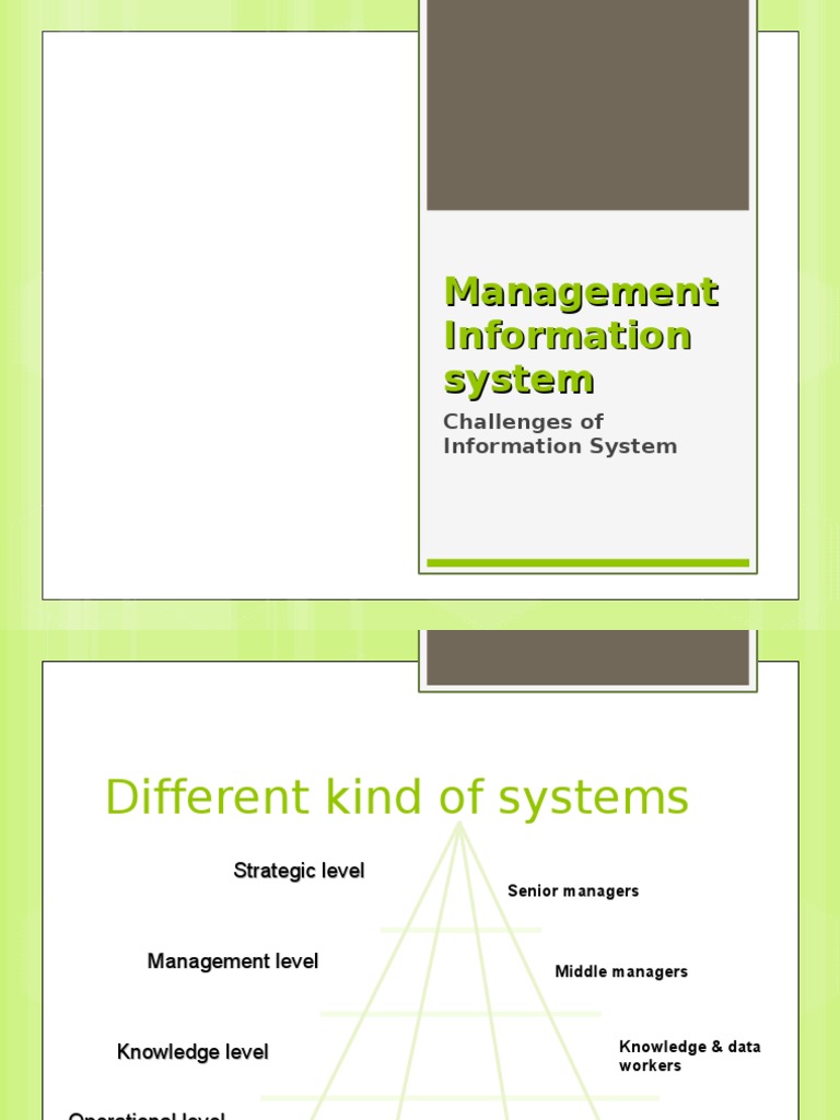 Management Information System-Challenges of Information System ...