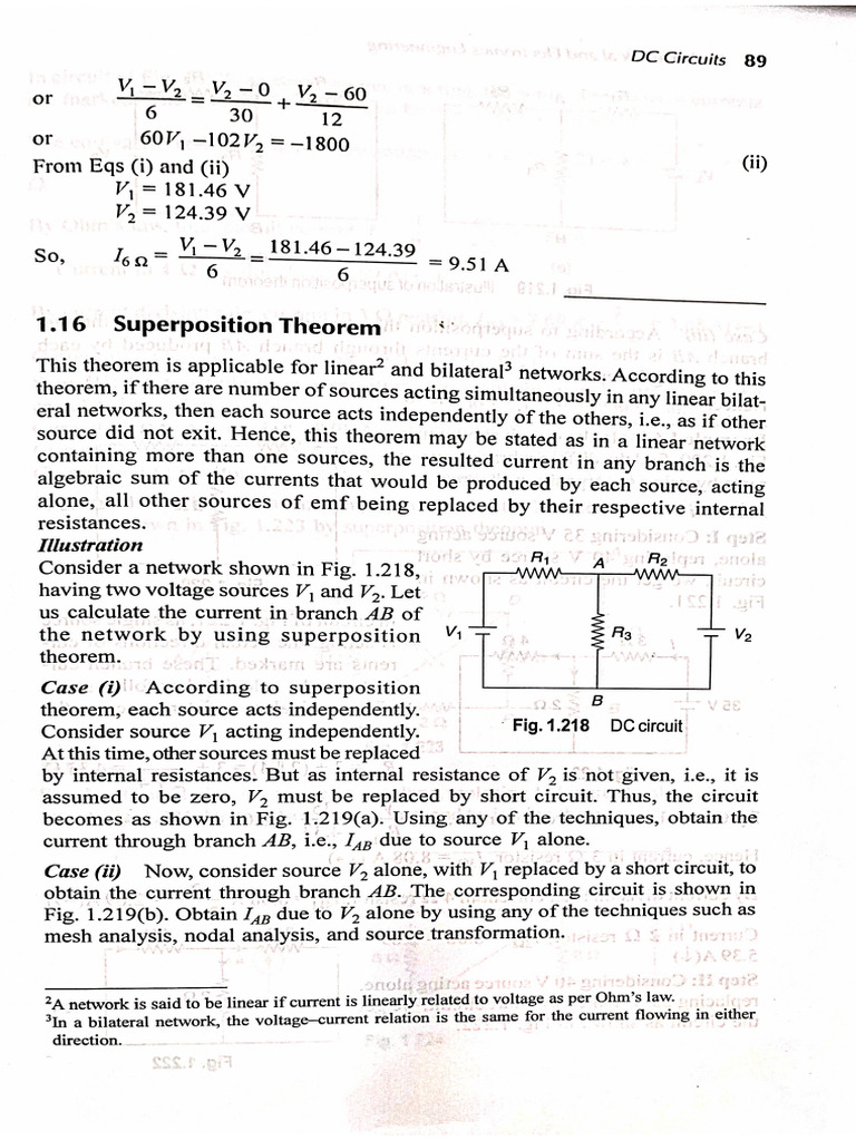 1.2c Superposition Theorem | PDF