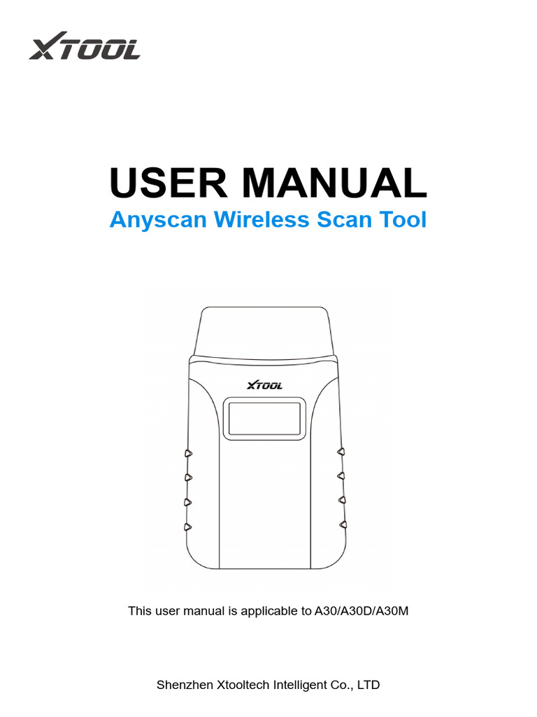 User Manual: Anyscan Wireless Scan Tool | PDF | Throttle | Vehicle Technology
