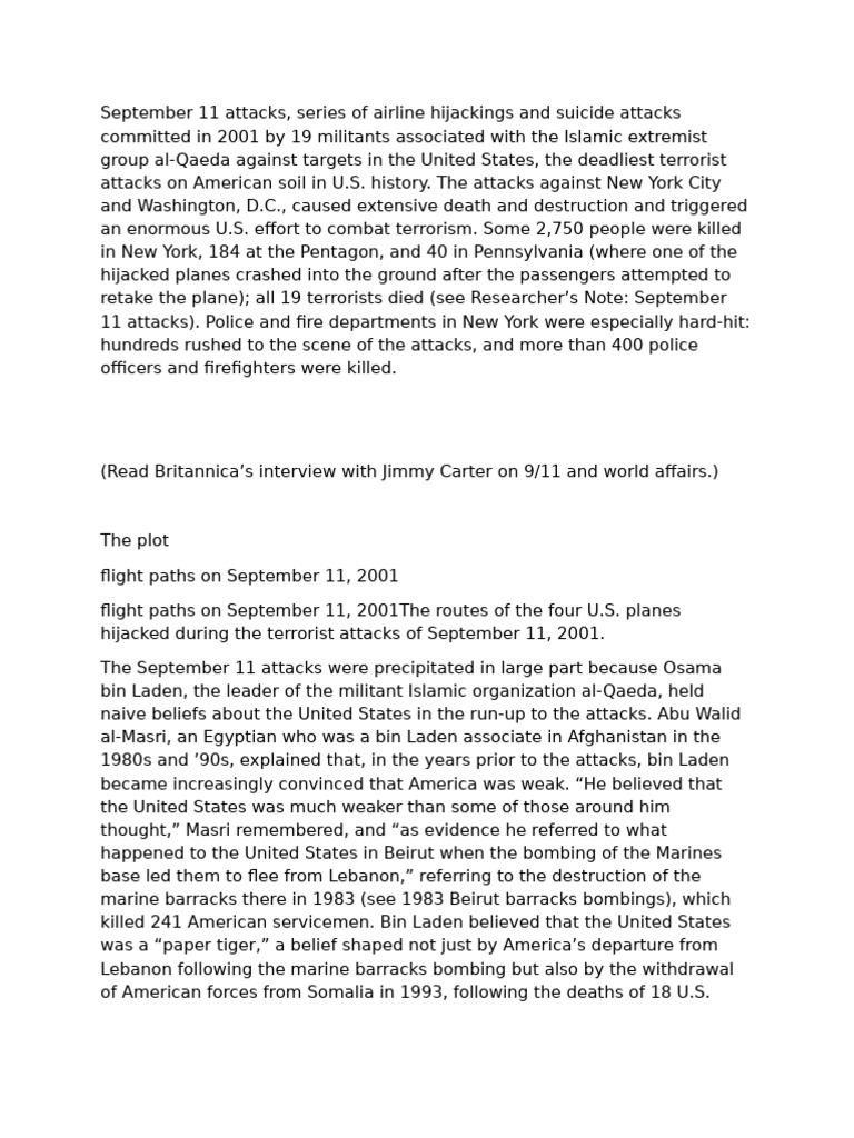 September 11 Attacks | PDF | September 11 Attacks | Al Qaeda