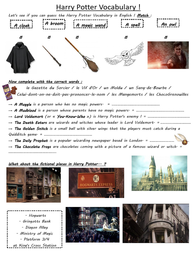 Harry Potter Project Vocabulary Ws 3 - 67818 | PDF | Law