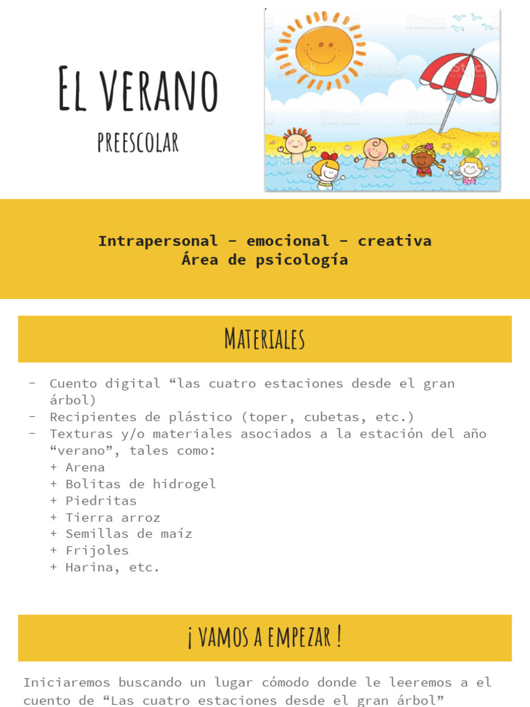 El Verano Preescolar | PDF