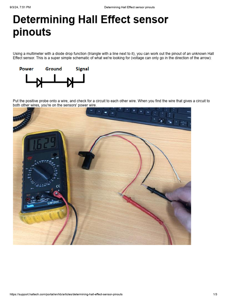 Hall Effect Sensor Pinout Guide | PDF