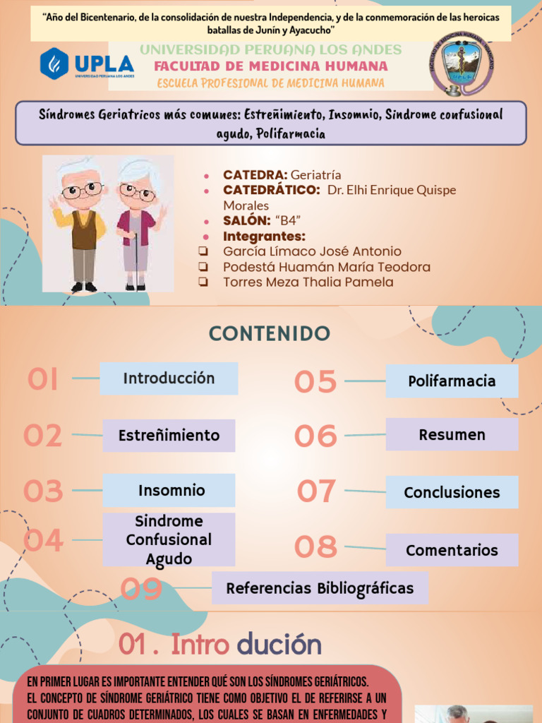 SINDROMES GERIATRICOS MAS COMUNES 2 | PDF | Estreñimiento | Medicamentos con receta