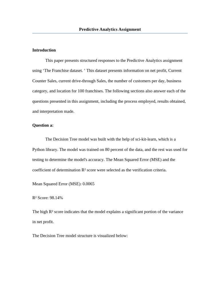 FInal Predictive - Analytics - Assignment | PDF | Mean Squared Error | Errors And Residuals