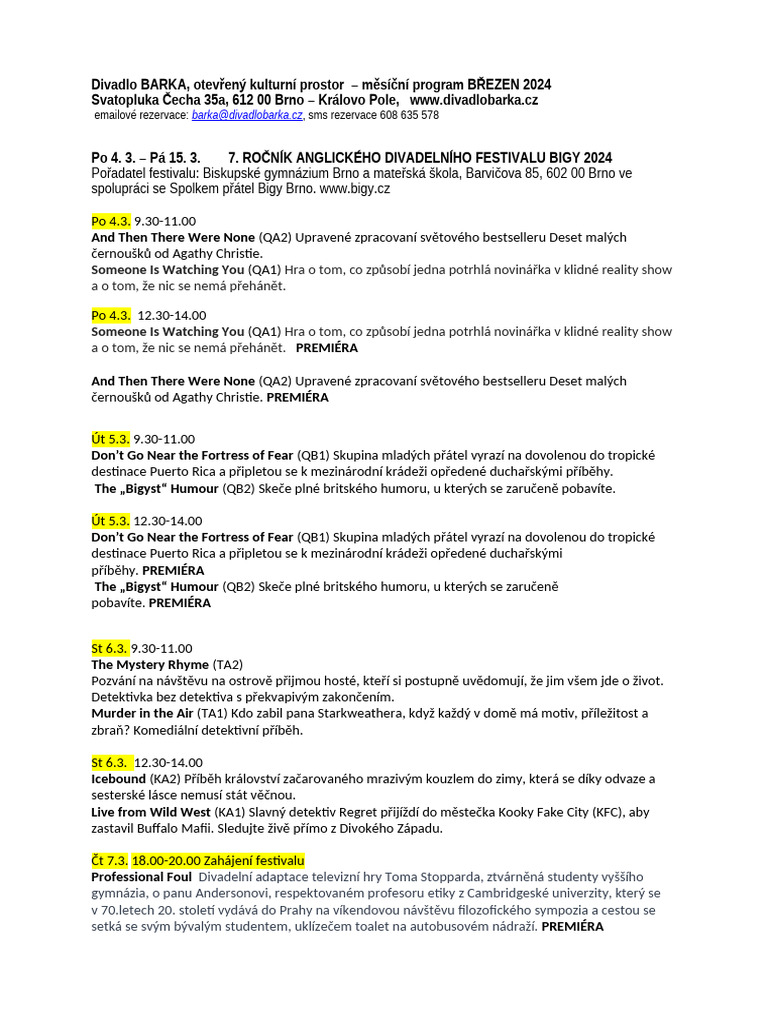 BARKA 03 2024 Program | PDF