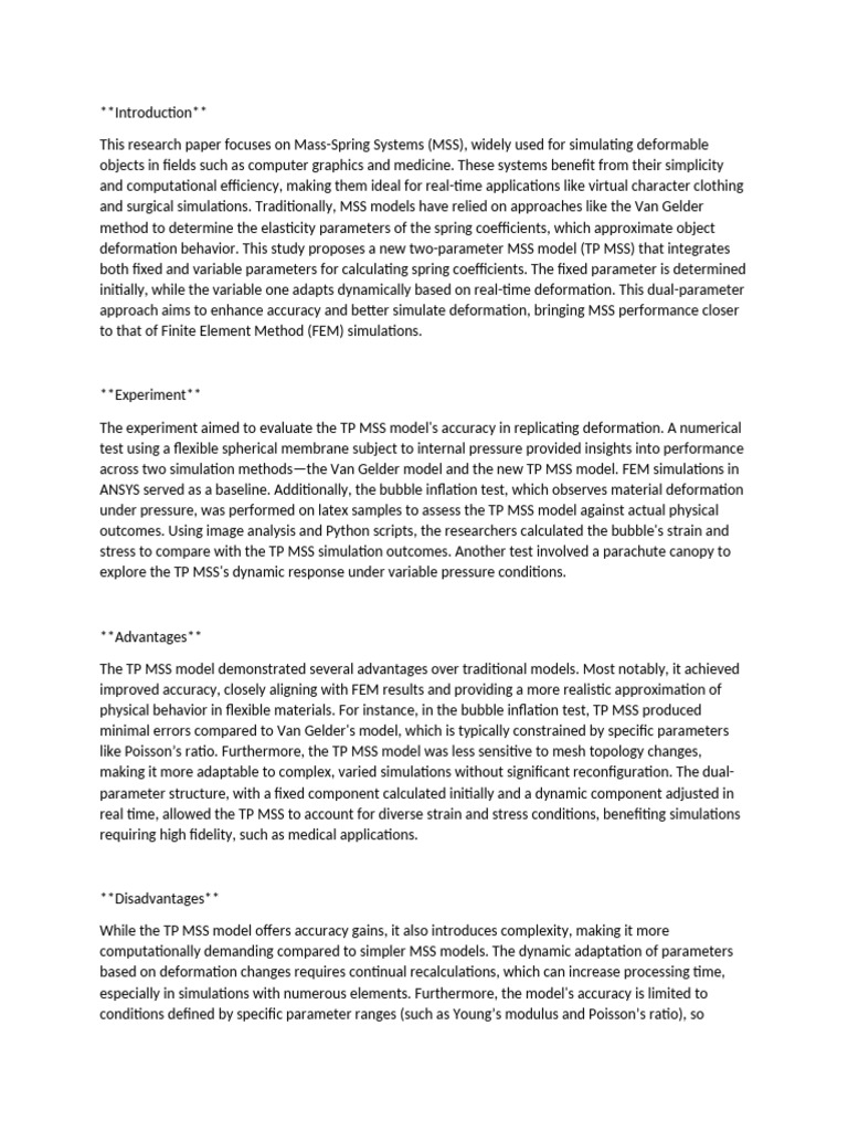 Enhanced TP MSS Model for Deformation Simulations | PDF | Simulation ...