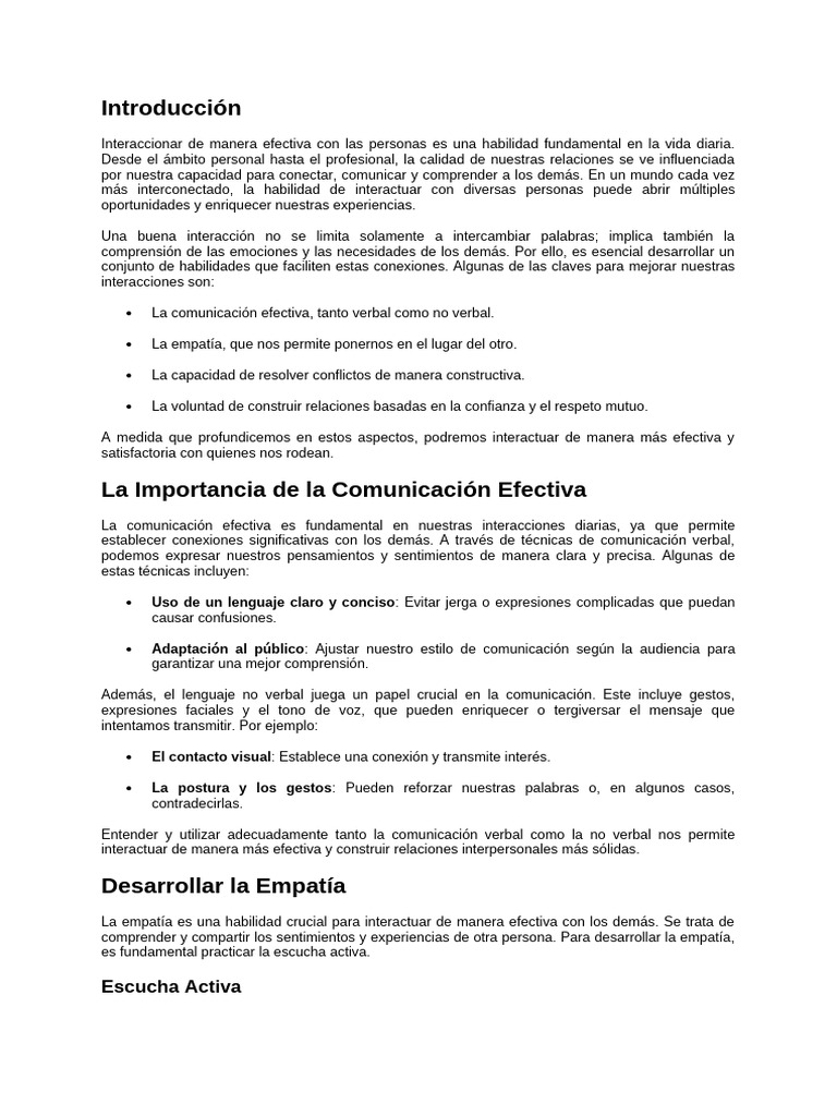 Mejora tus Interacciones Diarias | PDF | Comunicación | Empatía