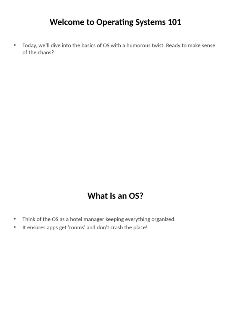 Operating System Fundamentals Presentation | PDF | Computers ...