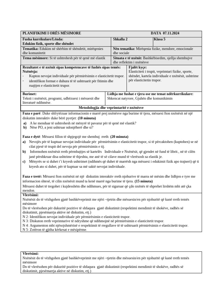 Edukim Fizik e Enjte (Java 9) | PDF