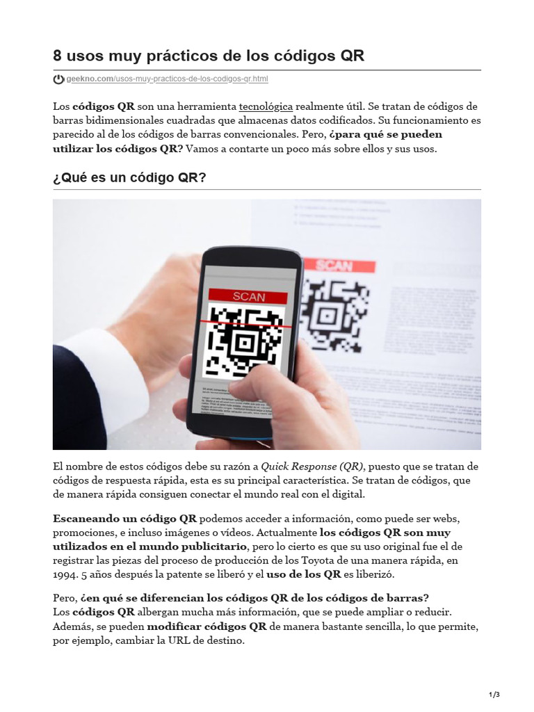 Usos Innovadores de Códigos QR | PDF | Código QR | Información