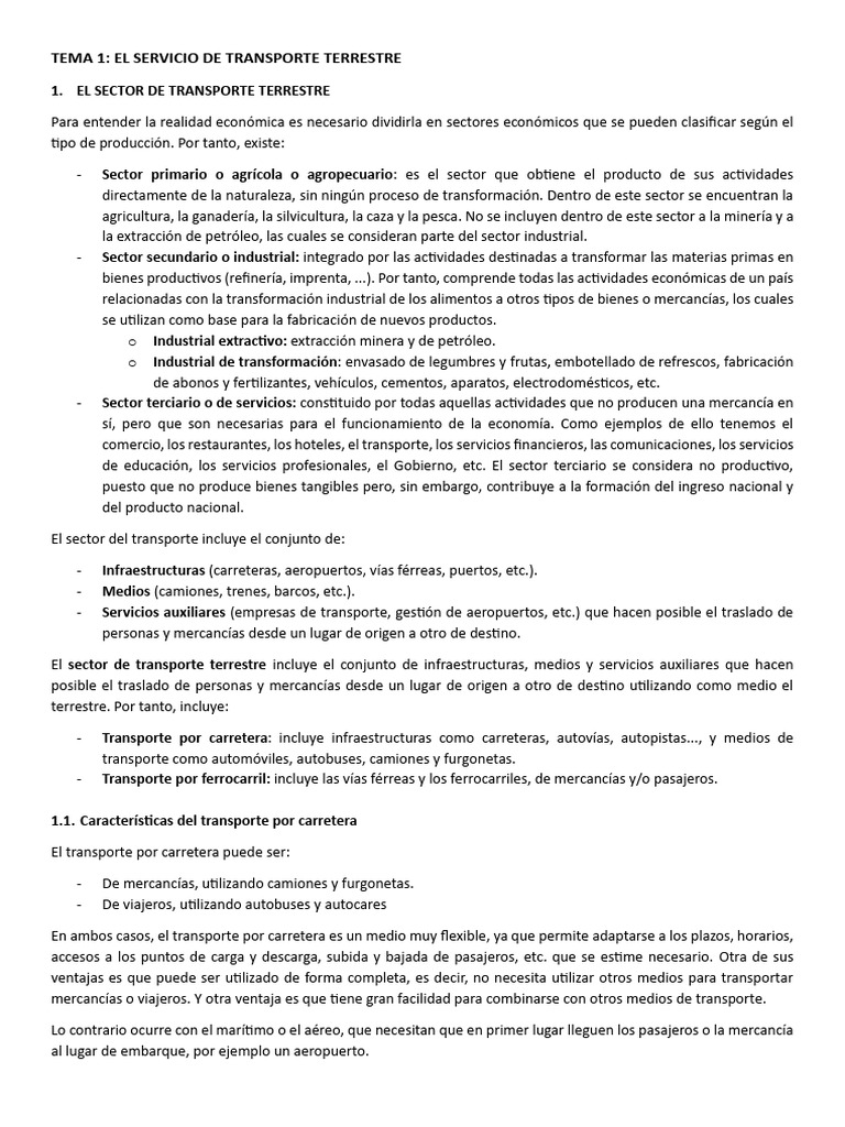 Tema 1 Otm | PDF | Transporte | Business