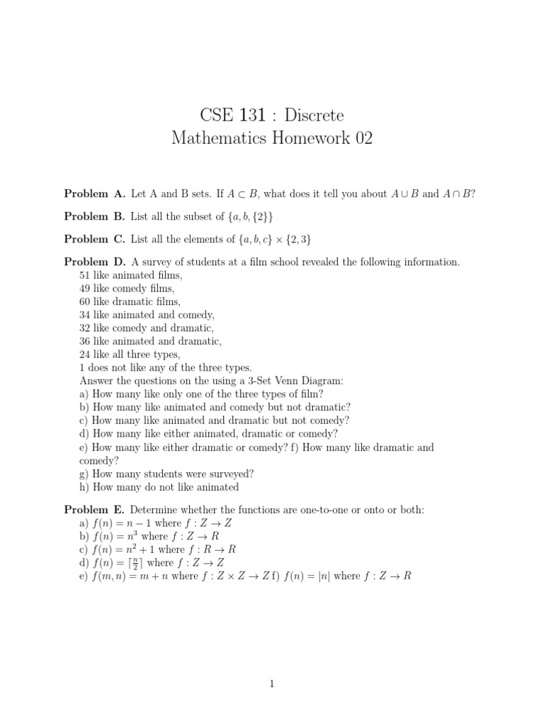 CSE131 Homework 02 | PDF