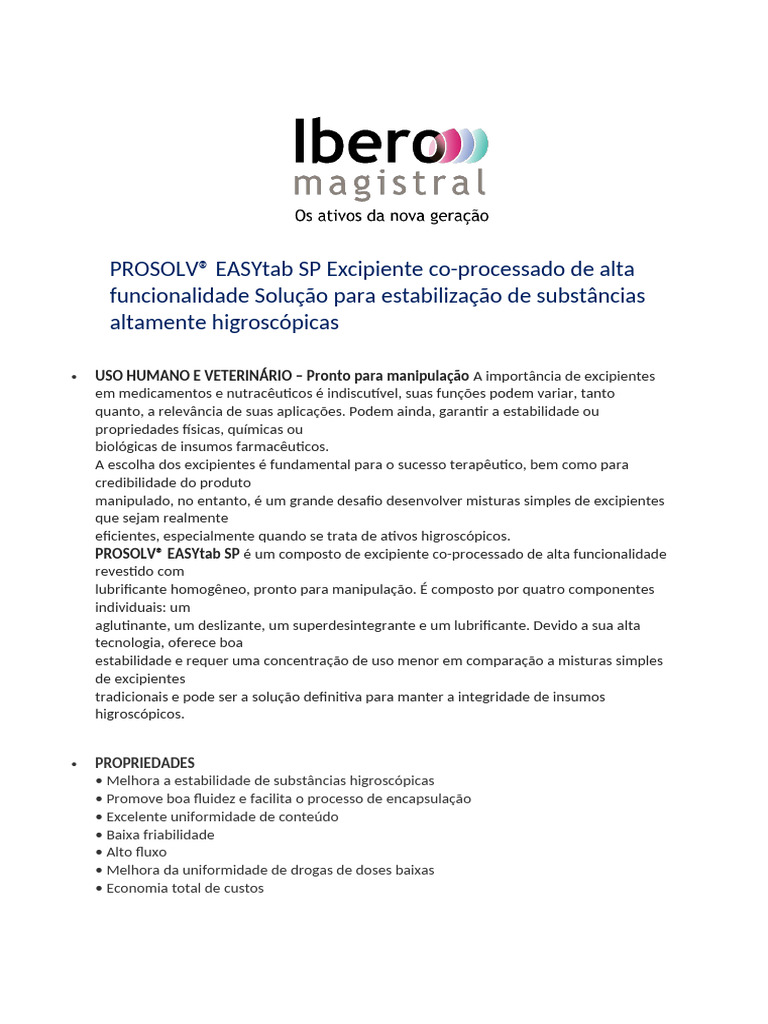 PROSOLV® EASYtab | PDF