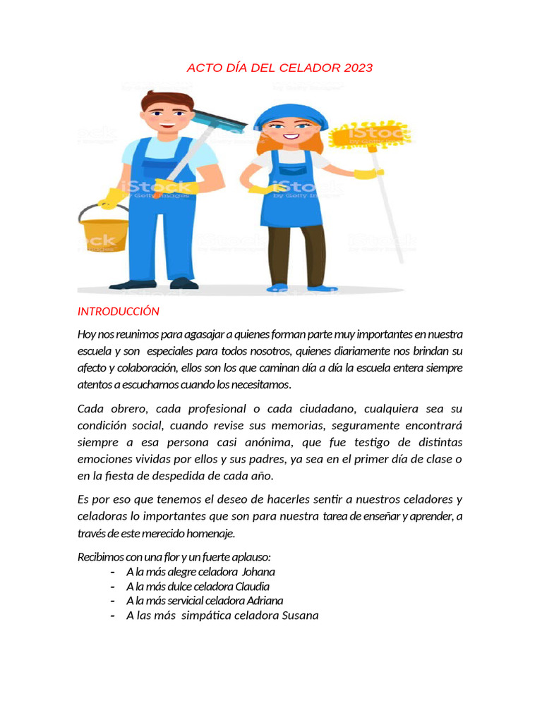 Acto Día Del Celador 2023 | PDF