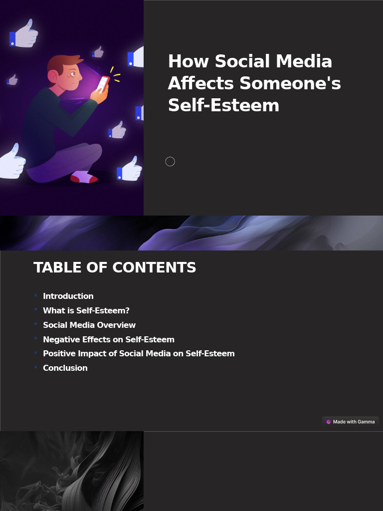 How Social Media Affects Someones Self Esteem1 | PDF