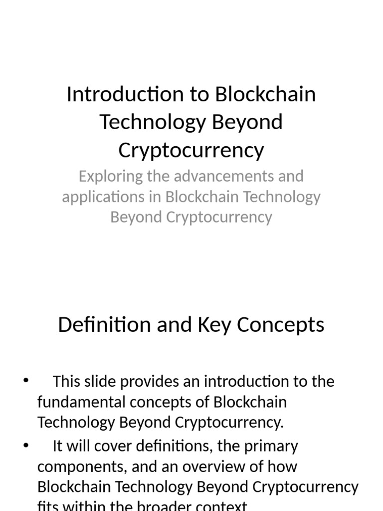 Blockchain Technology Beyond Cryptocurrency Detailed | PDF