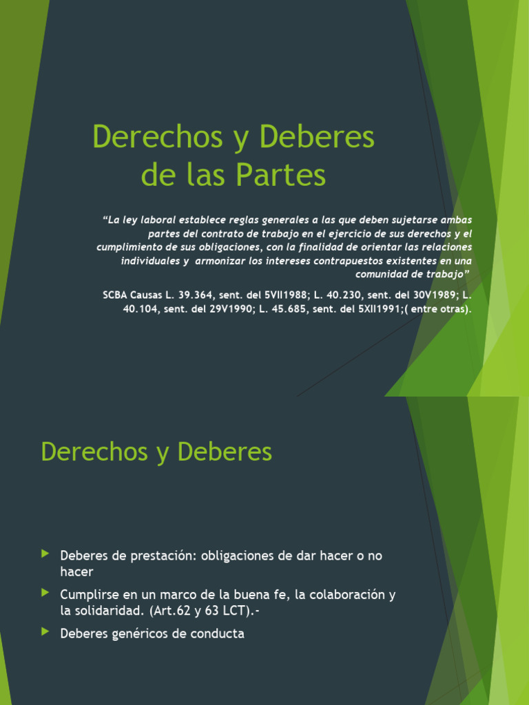 Derechos y Deberes Laborales | PDF | Derecho laboral | Salario
