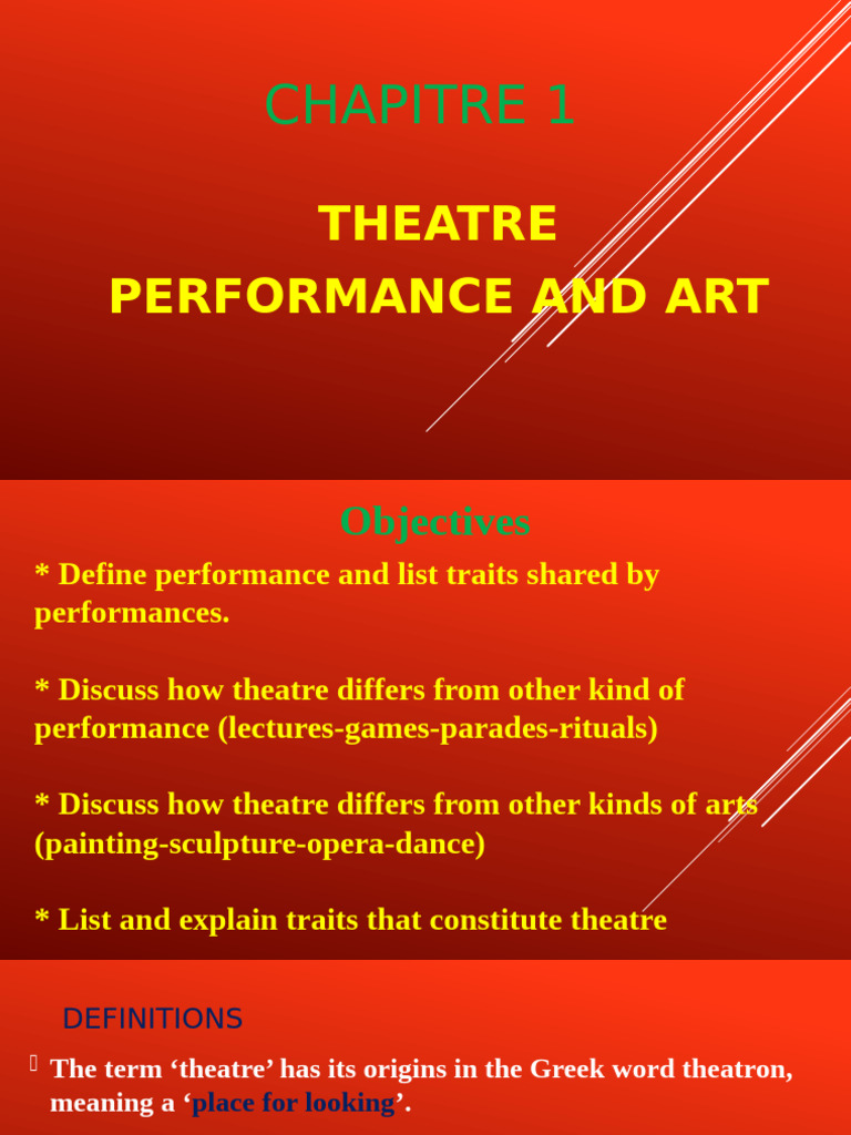 Chapitre 1 Performance and Art | PDF | The Arts | Theatre